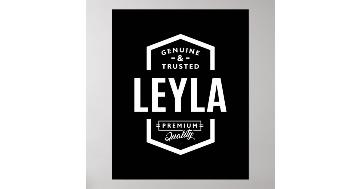 Leyla Personalized Name Birthday Poster | Zazzle