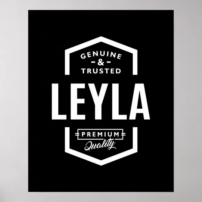 Leyla Personalized Name Birthday Poster | Zazzle