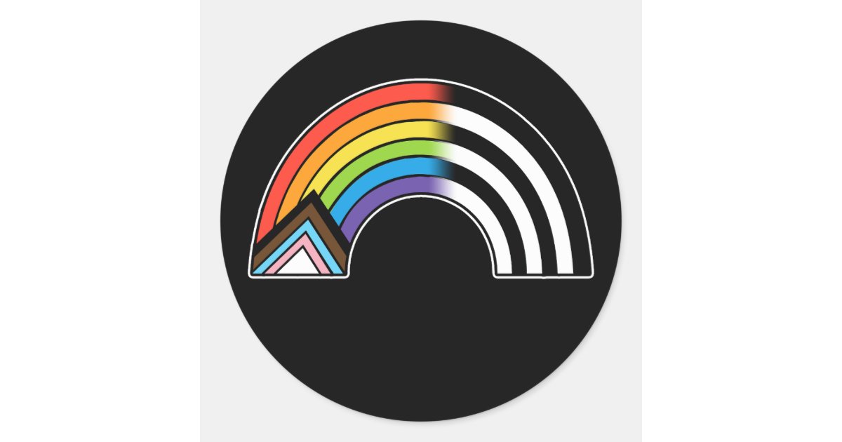 LGBT Ally Flag Progress Pride Flag Straight Ally Classic Round Sticker ...