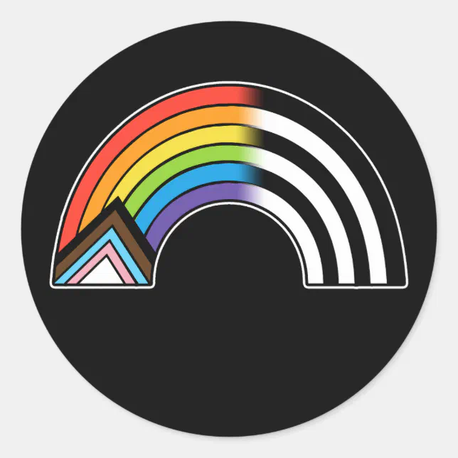 LGBT Ally Flag Progress Pride Flag Straight Ally Classic Round Sticker ...