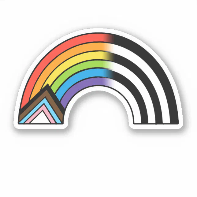 LGBT Ally Flag Progress Pride Flag Straight Ally Sticker | Zazzle
