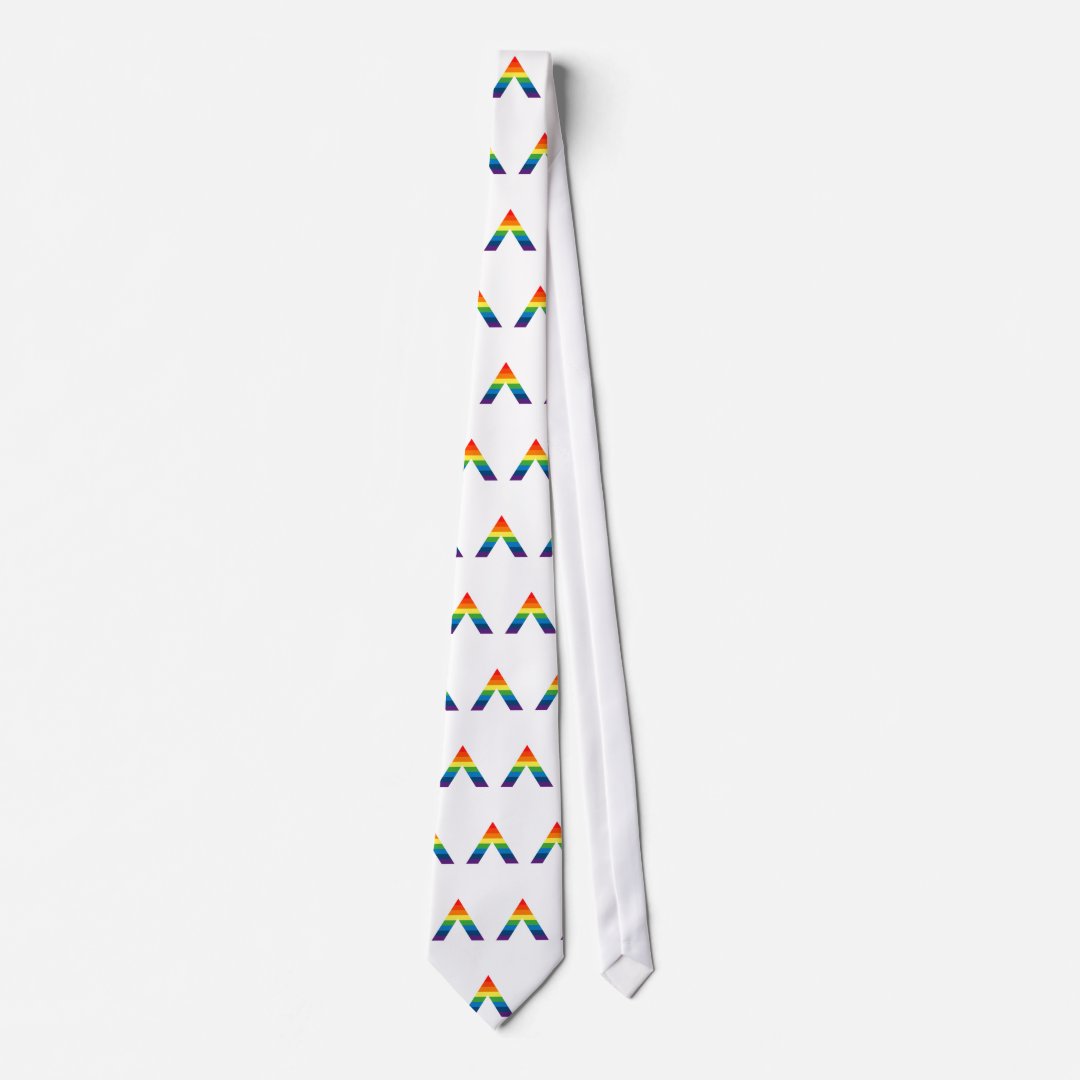 LGBT ALLY Rainbow Gay Pride Flag Neck Tie | Zazzle