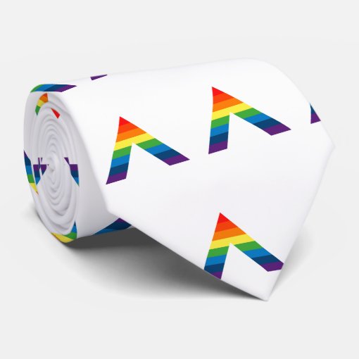 LGBT ALLY Rainbow Gay Pride Flag Neck Tie | Zazzle