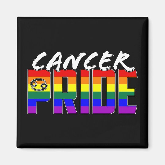 LGBT Cancer Pride Flag Zodiac Sign Magnet | Zazzle.com