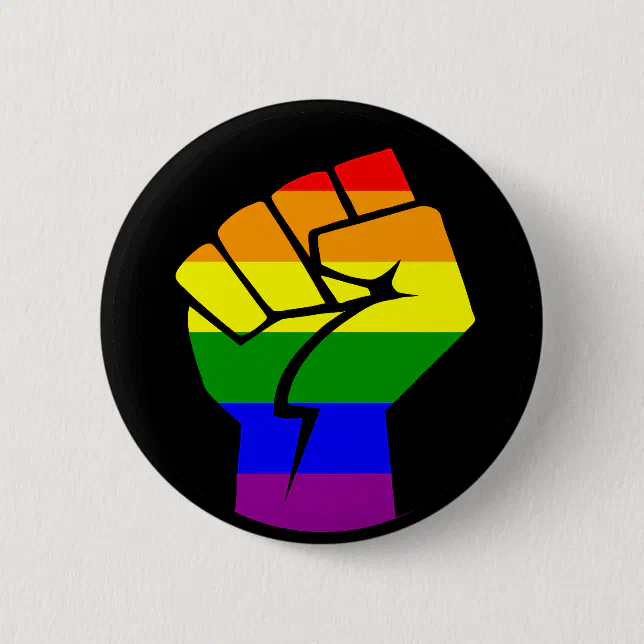 LGBT Fist Button | Zazzle