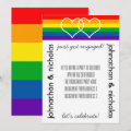 LGBT Flag Gay Engagement Party Invitation | Zazzle
