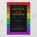 LGBT flag rainbow sparkles gay lesbian wedding Program | Zazzle