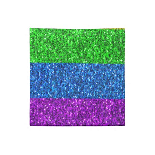 LGBT flag vibrant rainbow glitter sparkles Cloth Napkin | Zazzle