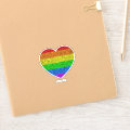 LGBT flag vibrant rainbow glitter sparkles heart Sticker | Zazzle