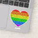 LGBT flag vibrant rainbow glitter sparkles heart Sticker | Zazzle