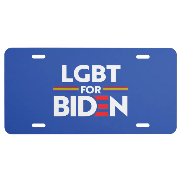 LGBT FOR JOE BIDEN LICENSE PLATE | Zazzle