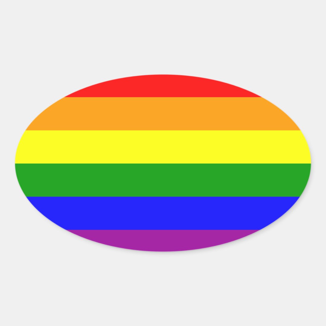 LGBT Gay Pride* Oval Sticker | Zazzle