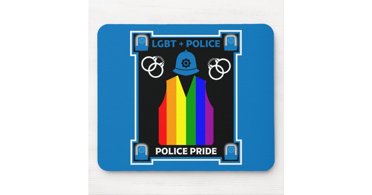 LGBT+ Gay Pride Police Mouse Pad | Zazzle