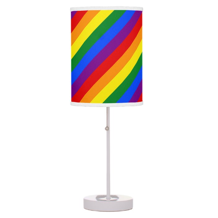 LGBT Gay Pride Rainbow Flag Colors Home Room Decor Table Lamp | Zazzle.com