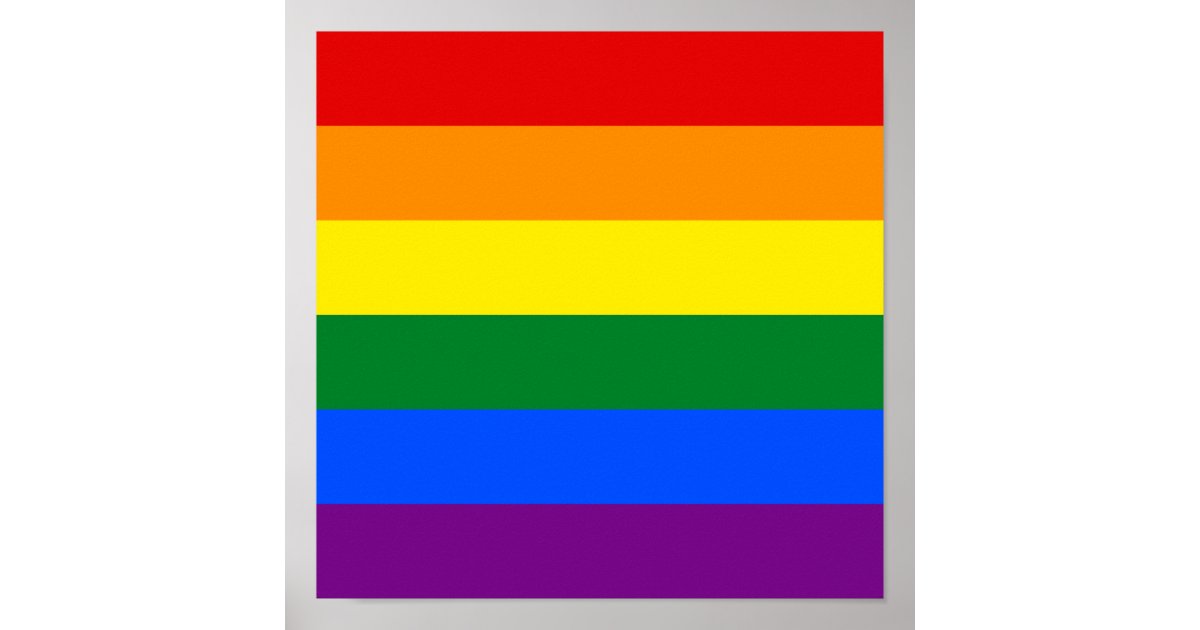 LGBT Gay Pride Rainbow Flag Square Poster | Zazzle