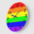 LGBT Gay Pride Rainbow Flag! Time For Equality! Large Clock | Zazzle