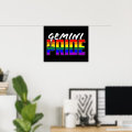 LGBT Gemini Pride Flag Zodiac Sign | Zazzle