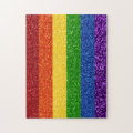 LGBT Glitter Rainbow Pride Flag Jigsaw Puzzle | Zazzle