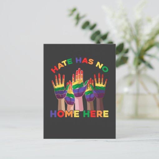 LGBT Human Rights Transgender Rainbow Flag Hands Postcard | Zazzle