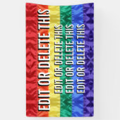 LGBT LGBTQ Custom Text Rainbow Flag Rainbow Stripe Banner | Zazzle