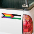 LGBT Palestine Flag Progress Pride Flag Bumper Sticker | Zazzle