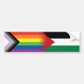 LGBT Palestine Flag Progress Pride Flag Bumper Sticker | Zazzle