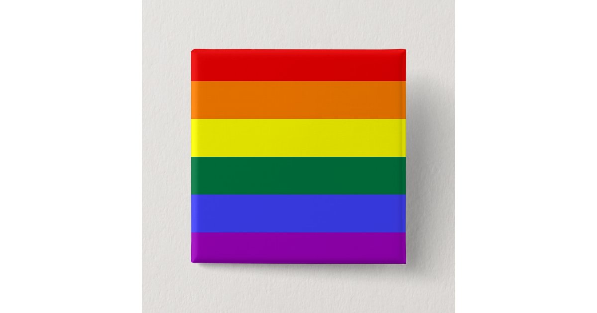 LGBT Pride Button (Square) | Zazzle