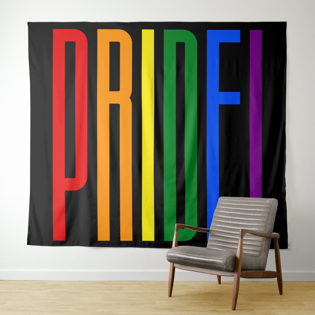 Lgbt Pride Colorful Rainbow Flag Colors Gay Pride Tapestry Zazzle