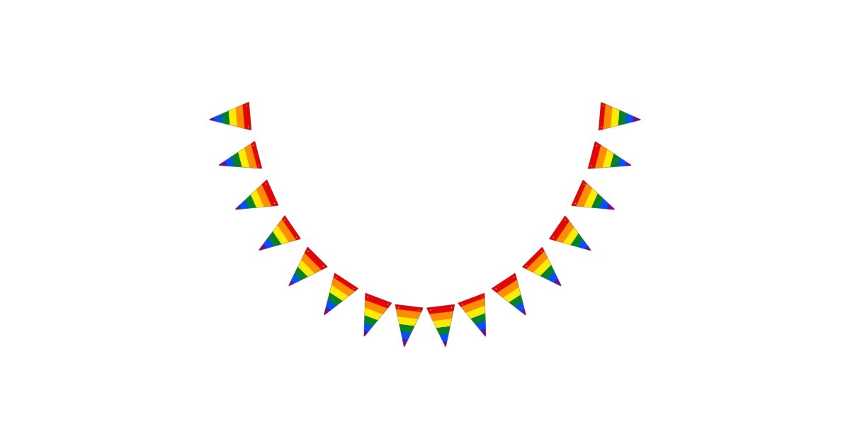 LGBT pride flag banner Bunting Flags | Zazzle