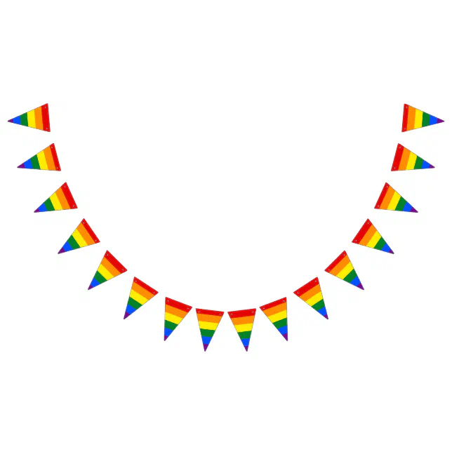 LGBT pride flag banner Bunting Flags | Zazzle