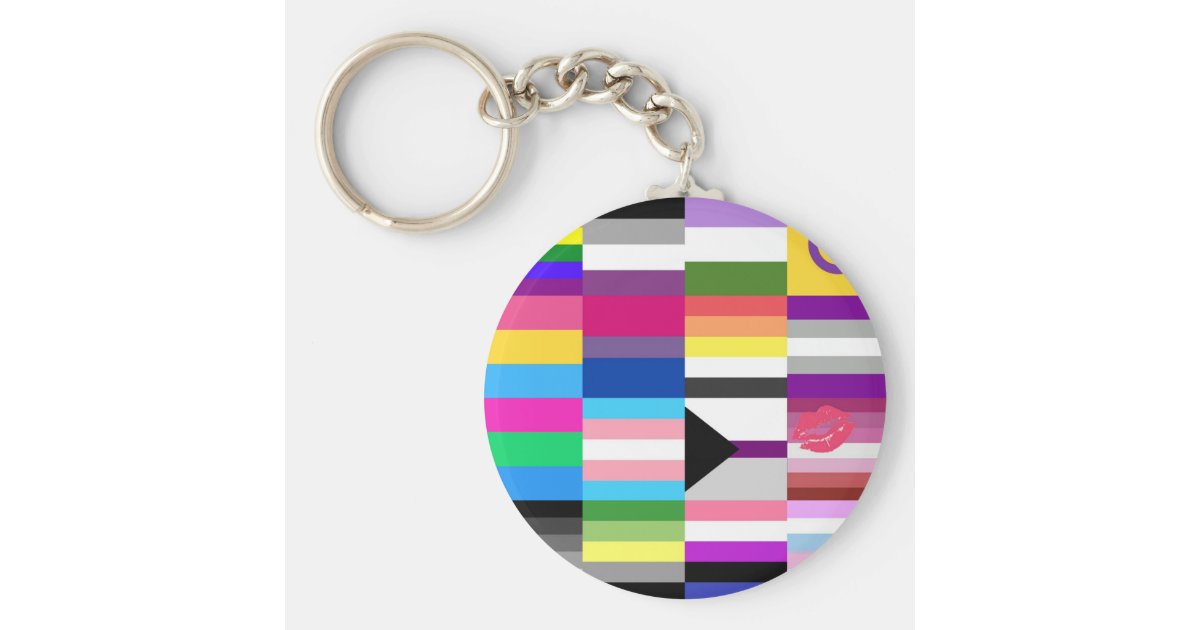 LGBT Pride Flag Collage Keychain | Zazzle.com