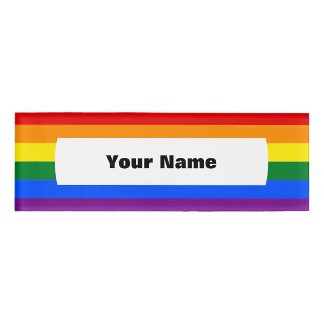 LGBT pride flag Name Tag | Zazzle