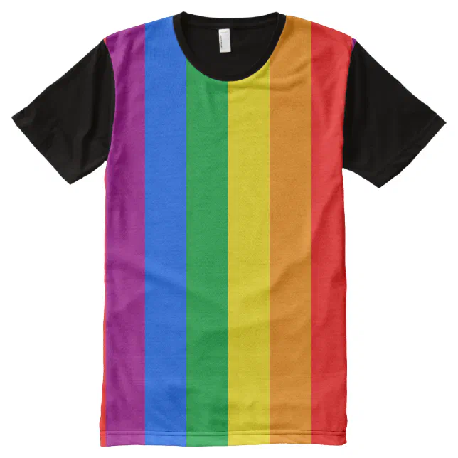 LGBT Pride Flag / Rainbow Flag All-Over-Print T-Shirt | Zazzle