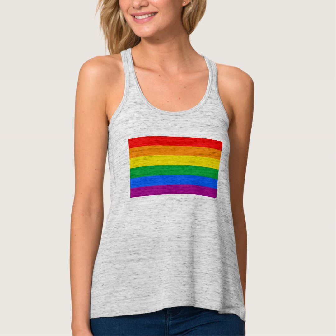 LGBT Pride Flag / Rainbow Flag Tank Top | Zazzle