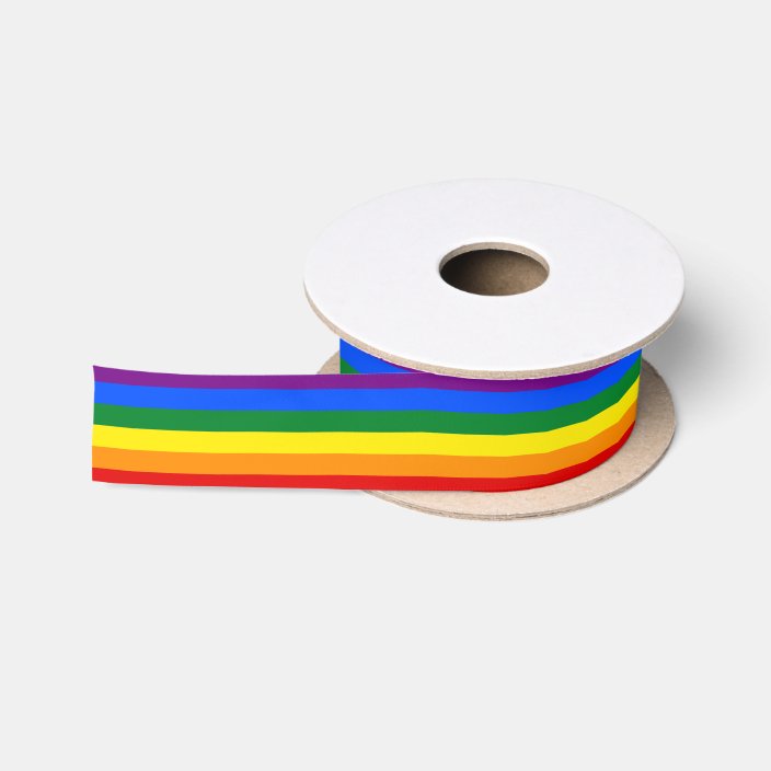 LGBT pride flag ribbon | Zazzle.com