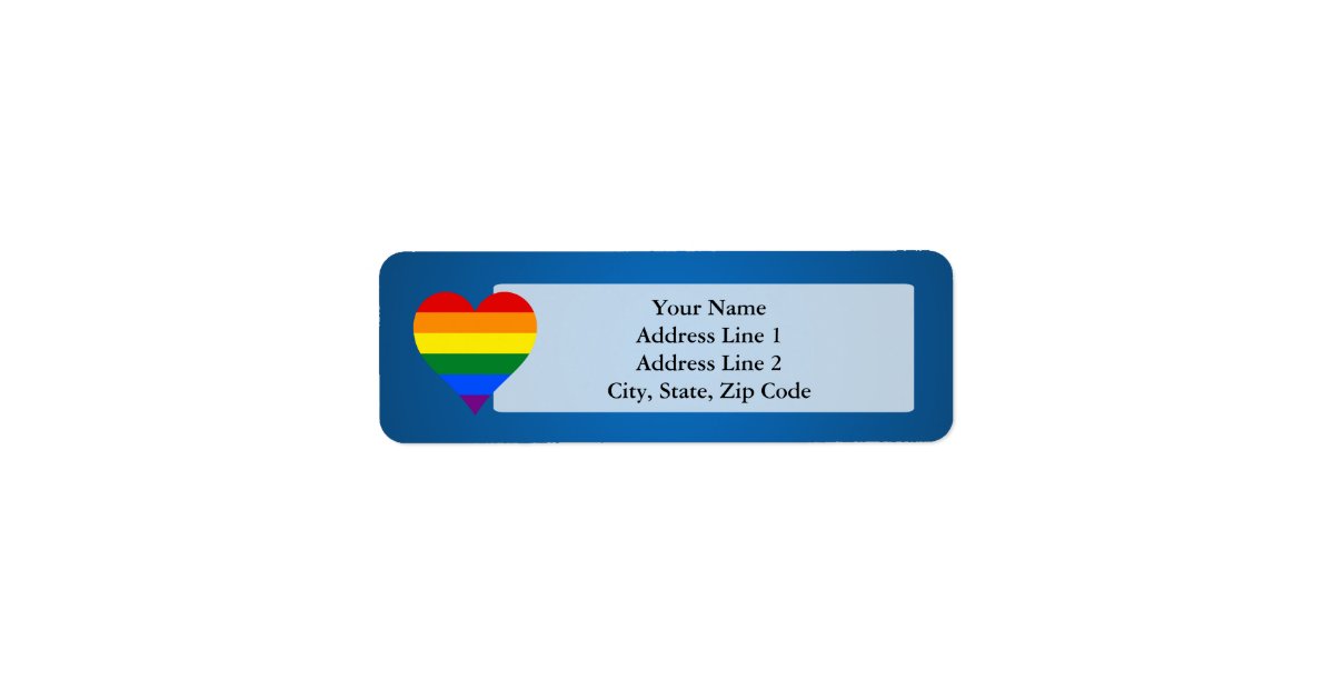LGBT pride heart Address Labels | Zazzle