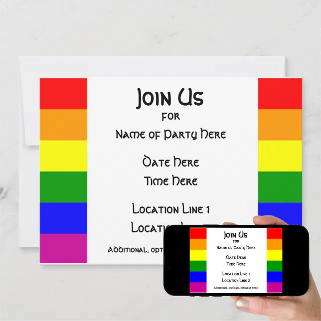 LGBT Pride Party Invitation #1 | Zazzle