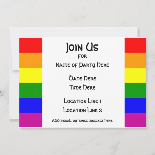 LGBT Pride Party Invitation #1 | Zazzle.com