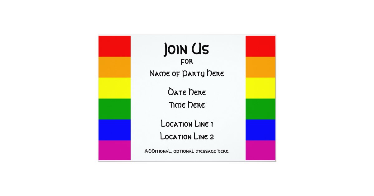 Lgbt Pride Party Invitation 1