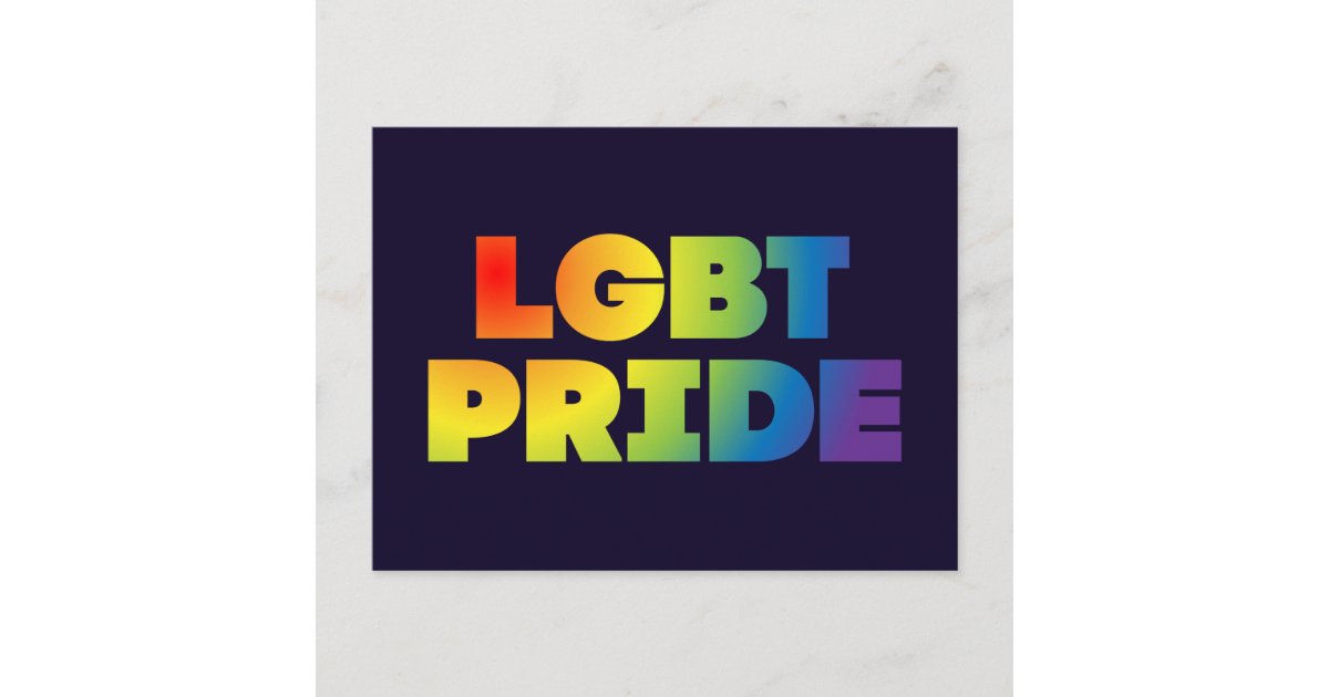 LGBT PRIDE POSTCARD | Zazzle