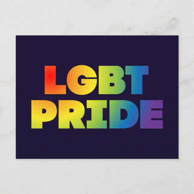 LGBT PRIDE POSTCARD | Zazzle