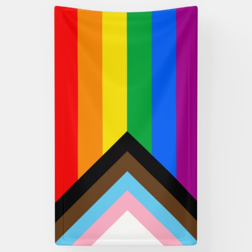 LGBT PRIDE (Progress Pride) Banner | Zazzle