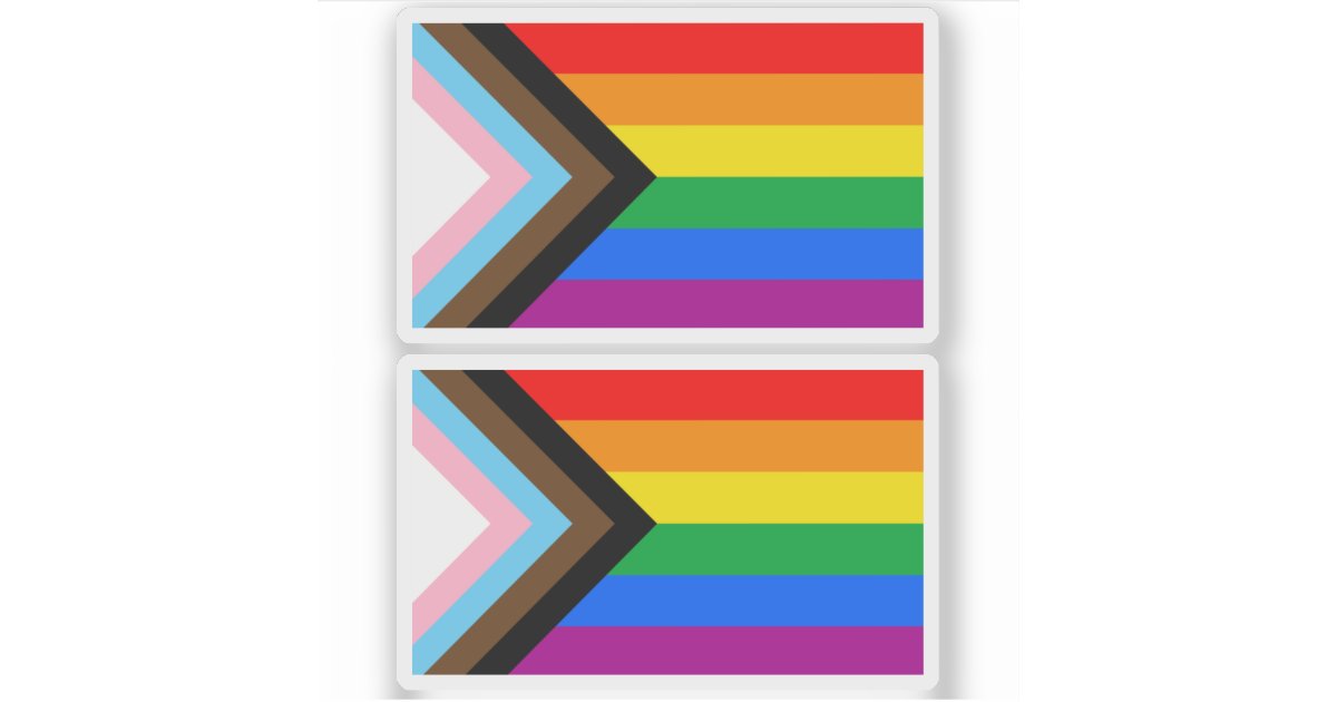LGBT PRIDE (Progress Pride) Sticker | Zazzle