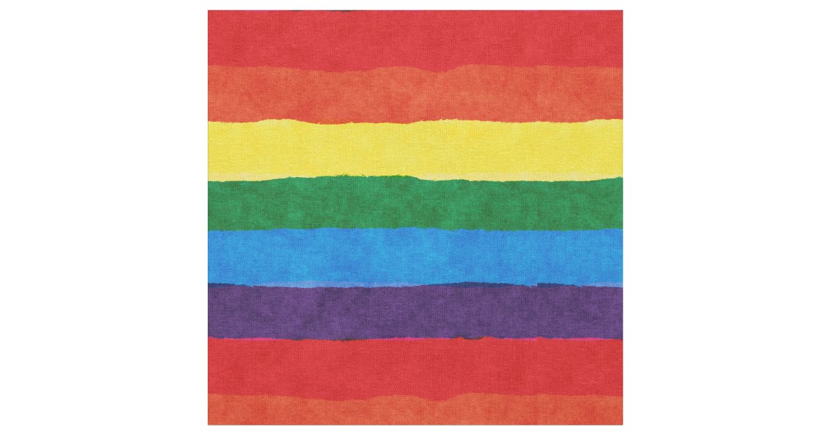 LGBT Pride Rainbow Fabric | Zazzle
