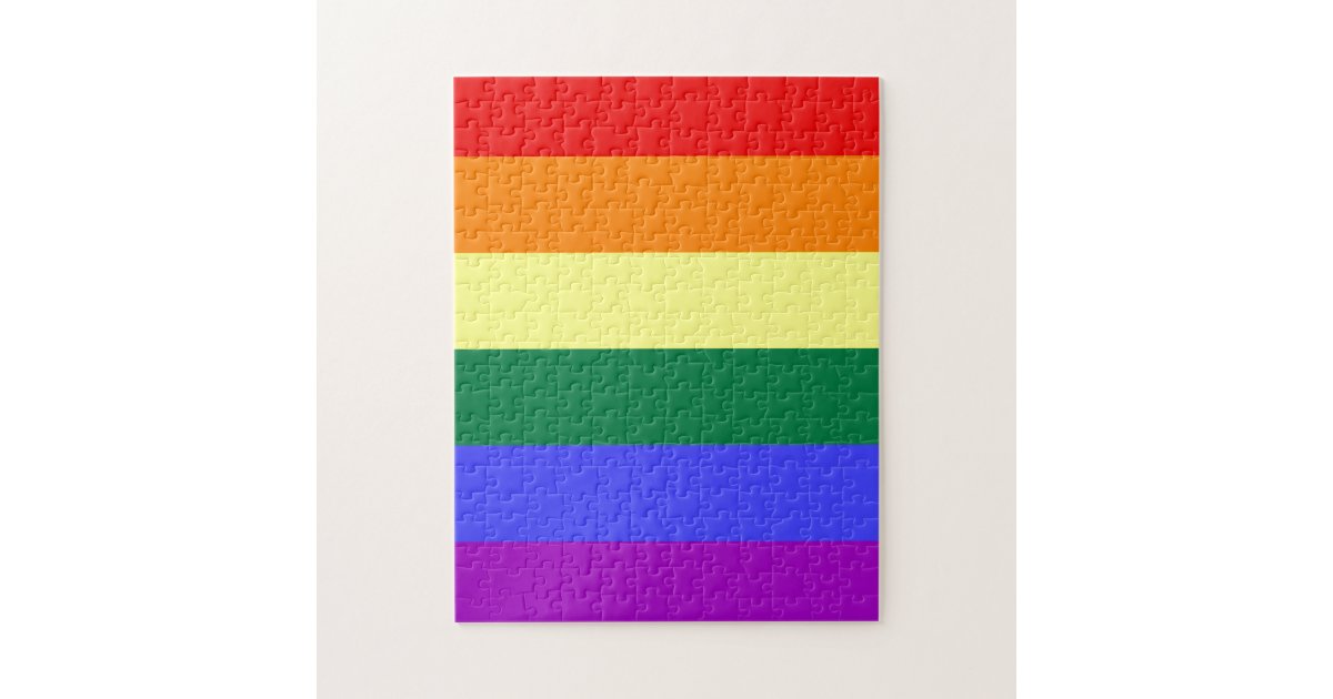 LGBT Pride Rainbow Flag Jigsaw Puzzle | Zazzle