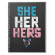 LGBT Pride She Her Hers Trans Transgender Pronouns Notebook | Zazzle