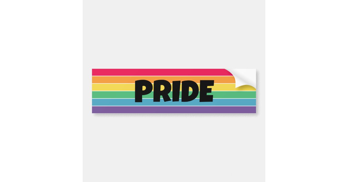 LGBT Pride Sticker | Rainbow Stripe | Zazzle