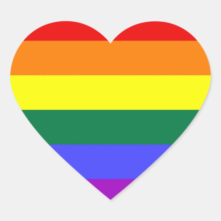 LGBT Pride Stickers (Heart) | Zazzle.com