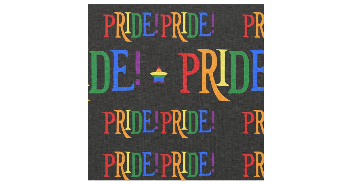 LGBT pride text sign Fabric | Zazzle