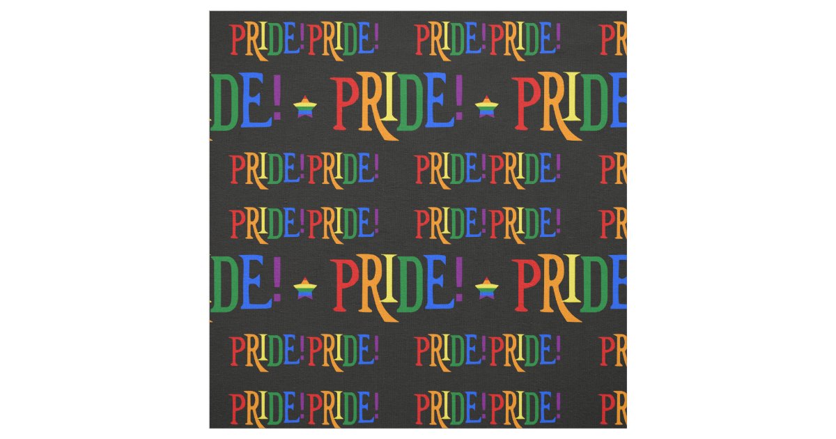 LGBT pride text sign Fabric | Zazzle